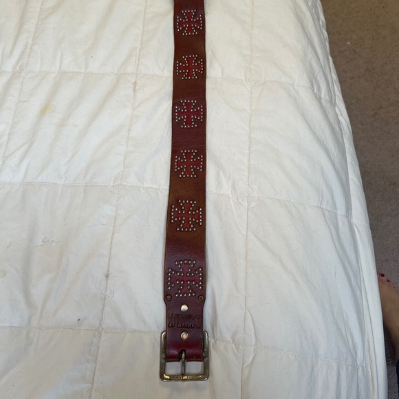 BATAZAR | Accessories | Leather Studded Cross Belt | Poshmark